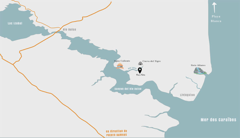 Guatemala : Au fil du Rio Dulce - A six en sac